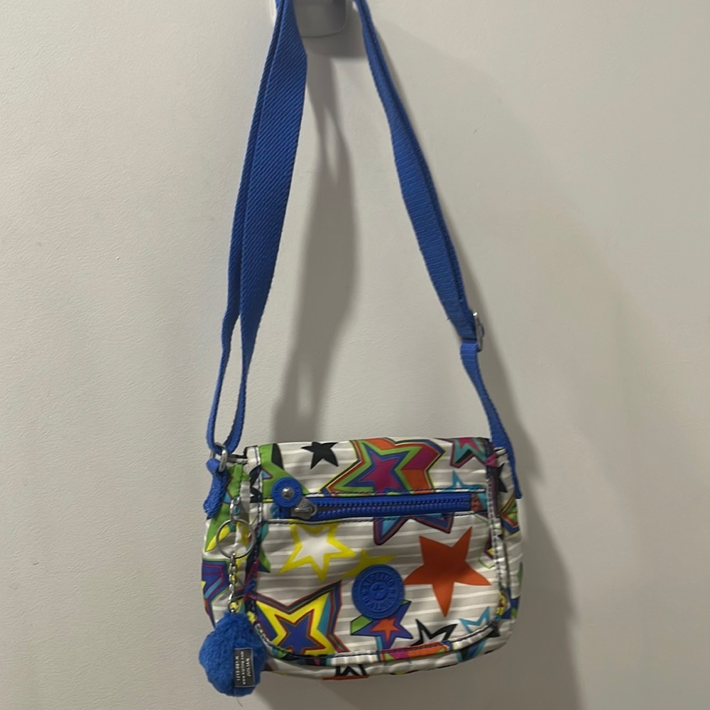 Womens Kipling Bright Colorful Stars Print Nylon Cros… - Gem
